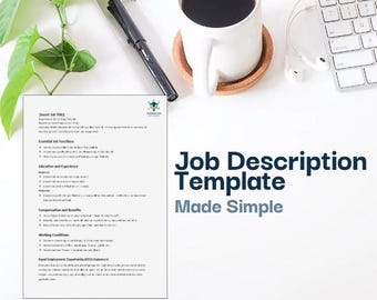 Editable Job Description Template - Streamline Your Hiring Process - Etsy
