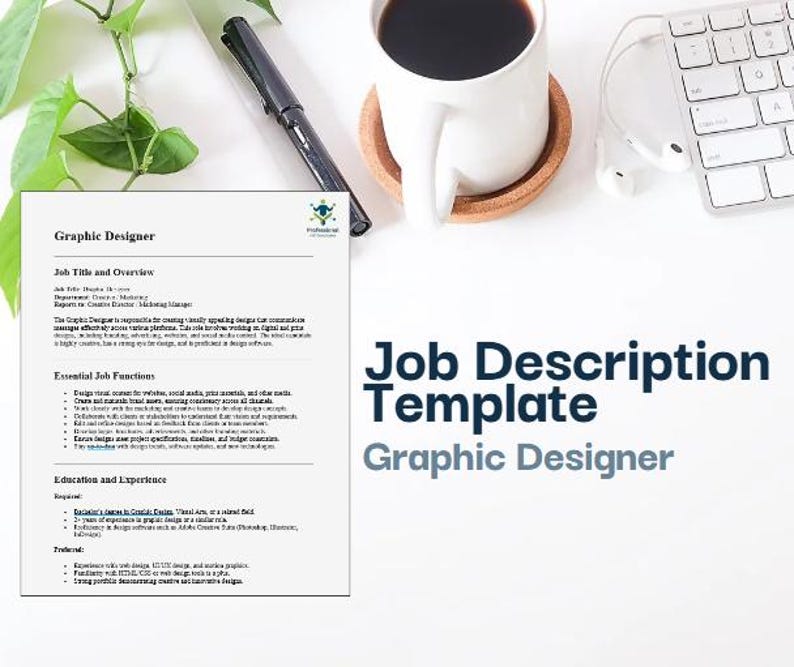 Graphic Designer Job Description Template - Editable Word Document - Etsy