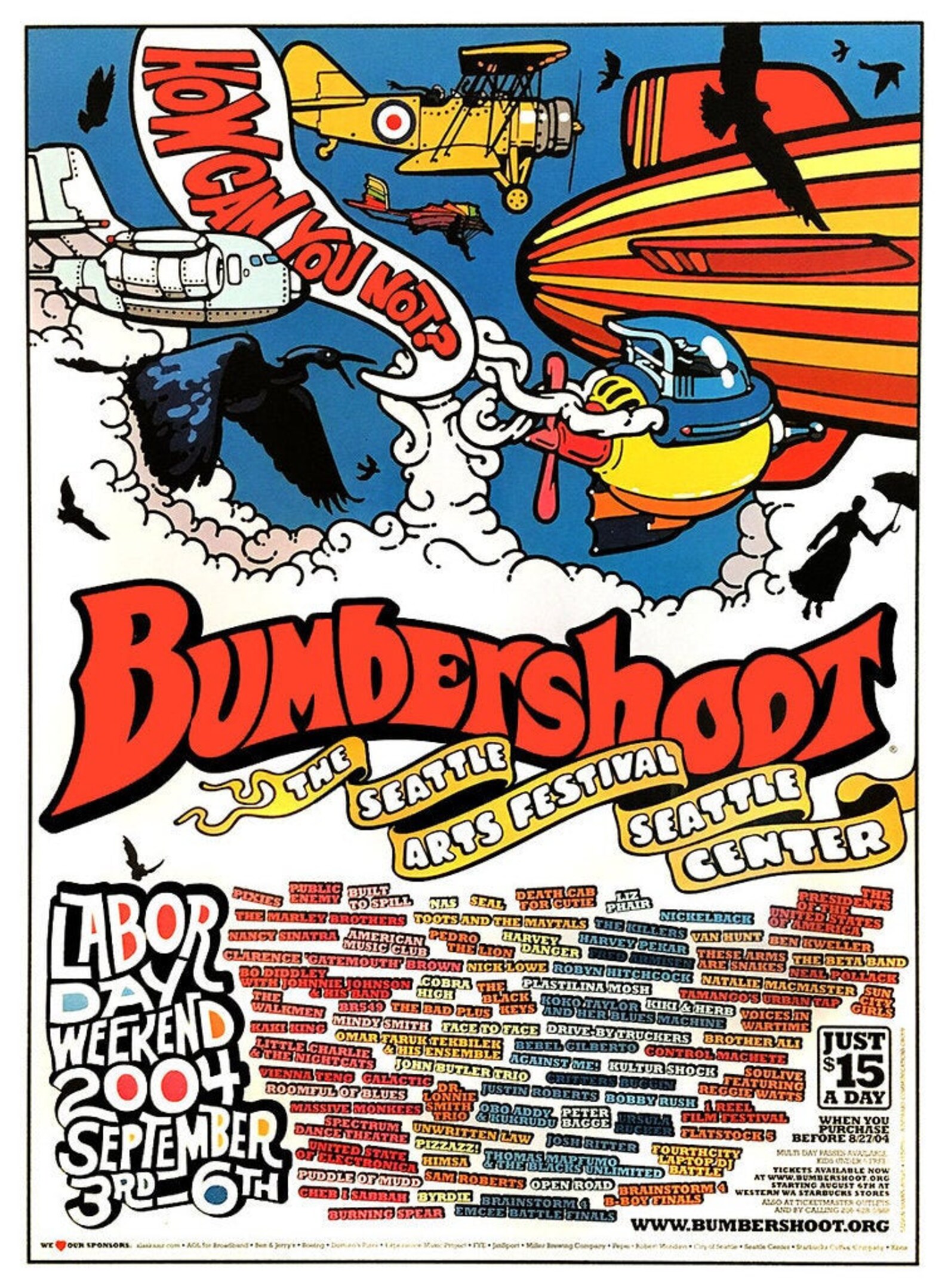 Bumbershoot 2004 poster by Shawn Wolfe | Etsy