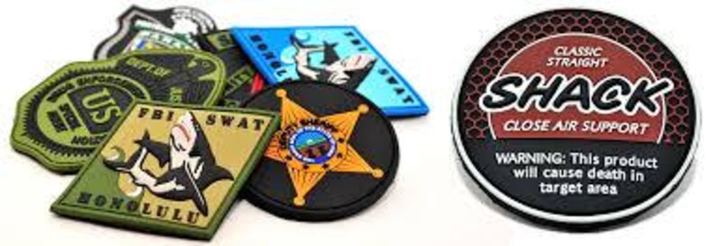 Custom PVC Patches | 2D 3D Tactical Rubber Logo, Velcro Backing - Etsy