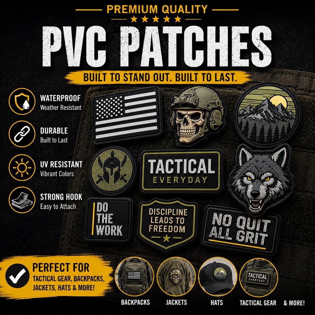 Custom 3D Rubber PVC Patches | Tactical Morale Logo Hook Backing - Etsy