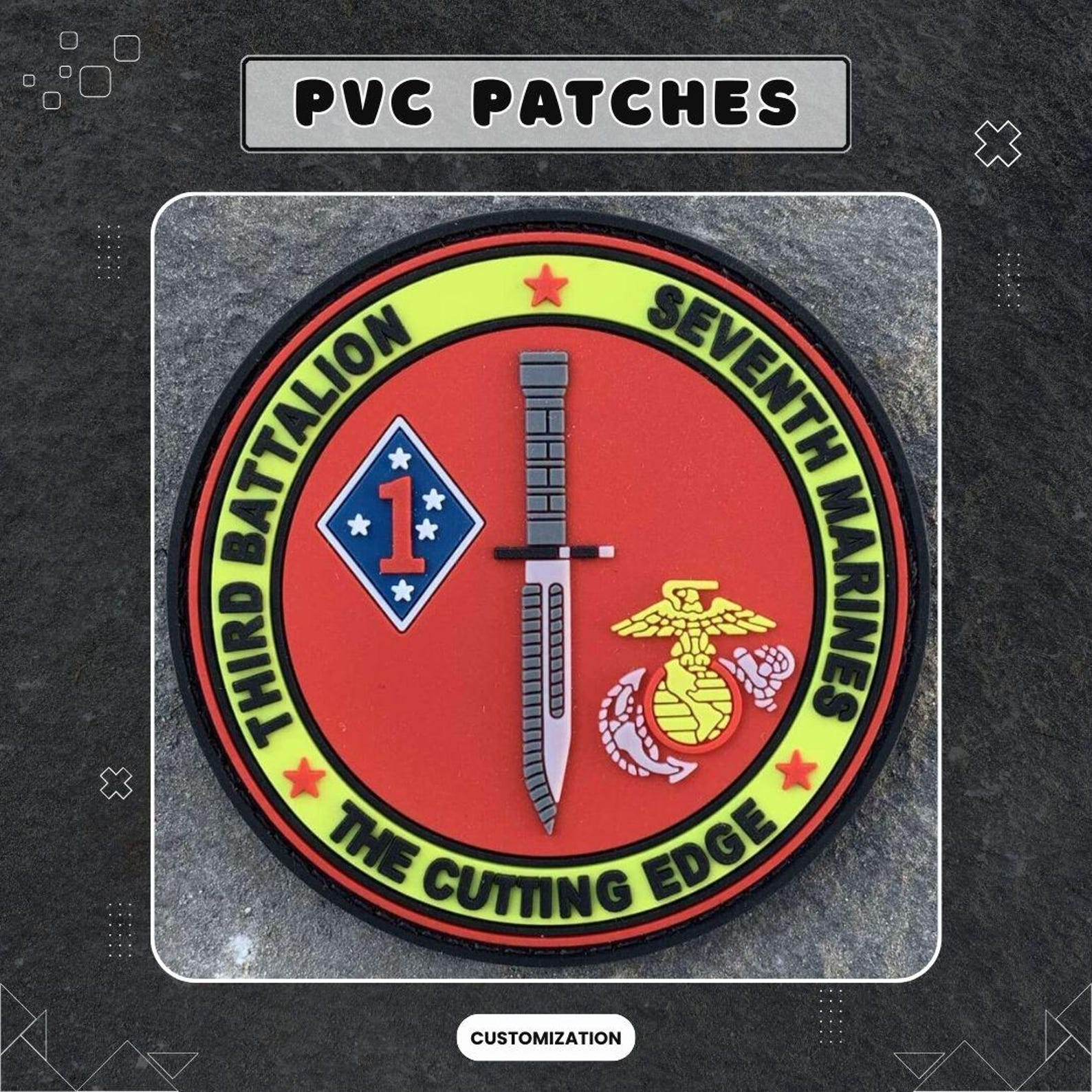 Custom PVC Patches: 2D/3D Logo, Velcro or Sew-on Backing - Etsy