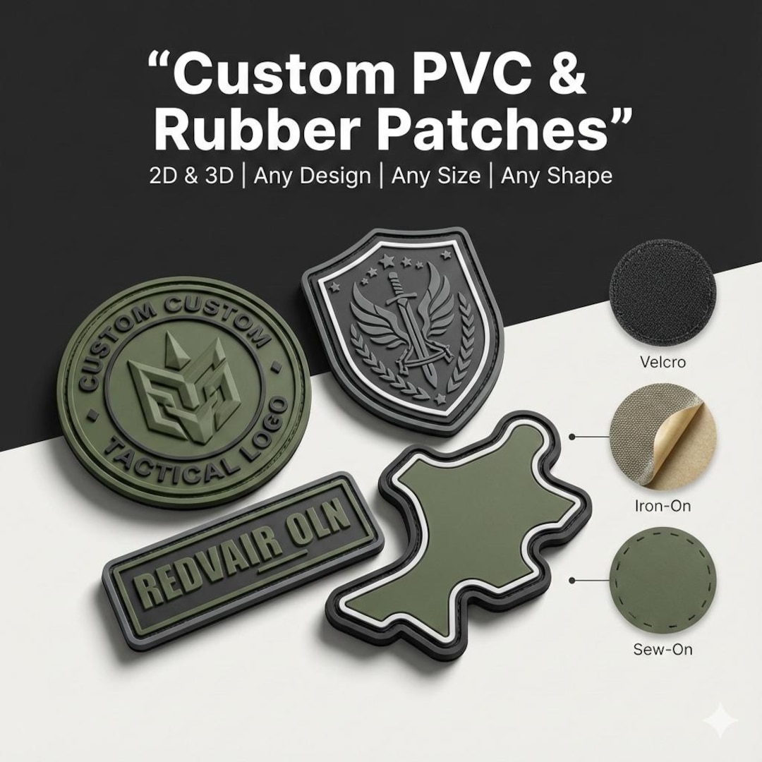 Custom PVC Patch | Rubber Patches | 2D & 3D | Any Design | Any Size ...
