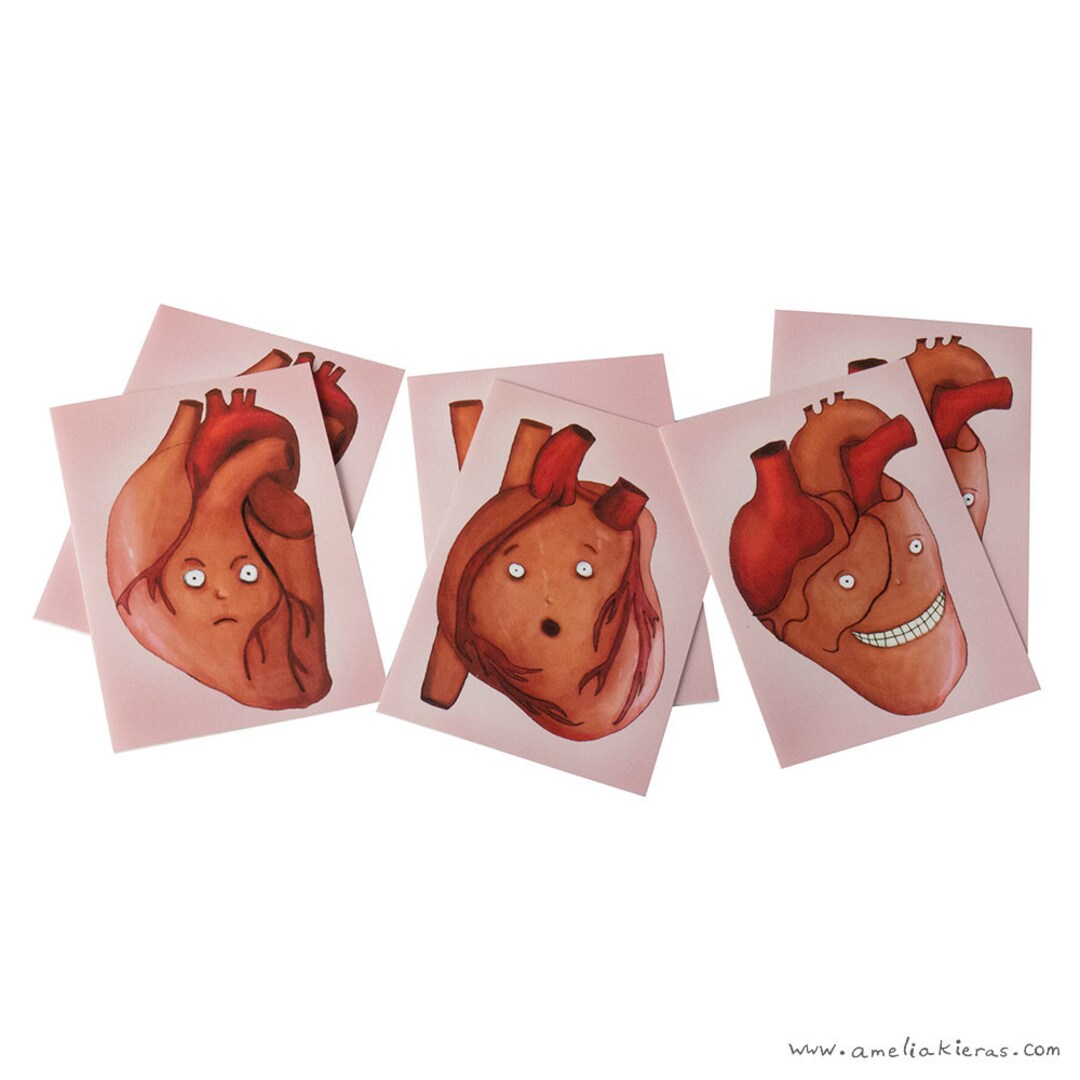 Emotional Hearts Love Card Set - Etsy