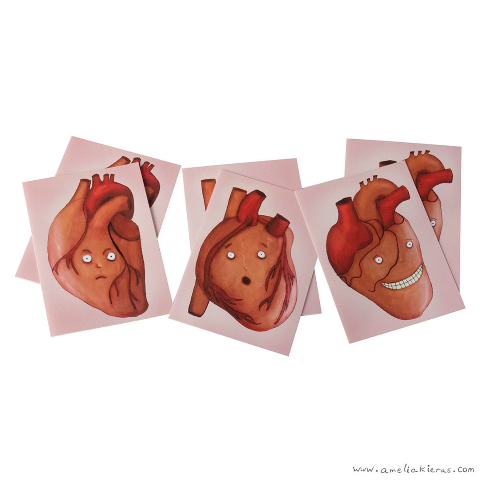 Emotional Hearts Love Card Set - Etsy