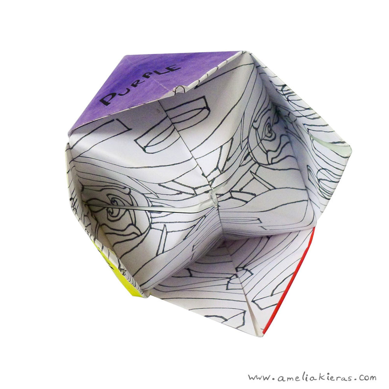 Illustrated Fortune Teller / Cootie Catcher - Etsy