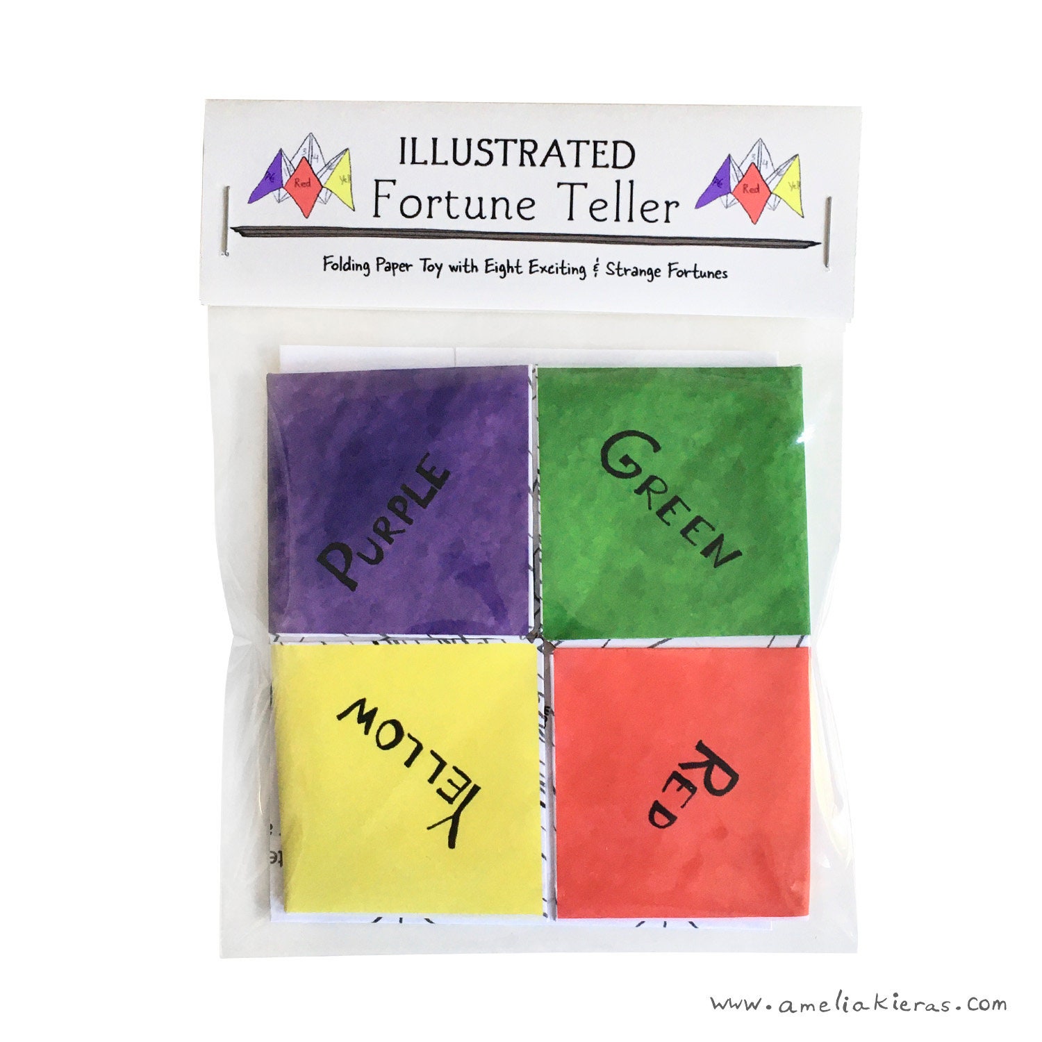 Illustrated Fortune Teller / Cootie Catcher - Etsy