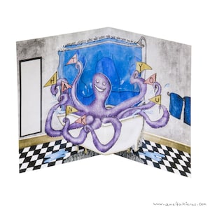 3D Pop up Card - Octopus Thank You - Etsy