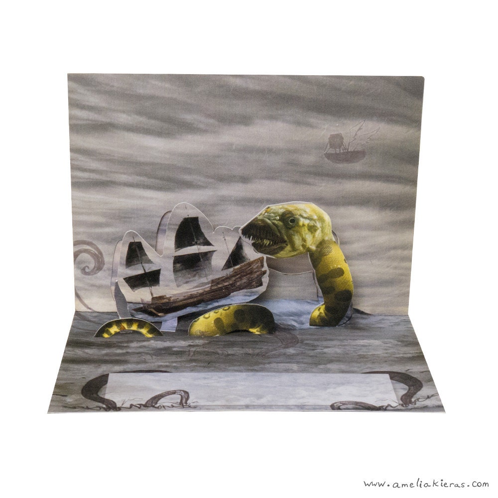 3D Pop up Card - Ship in a Storm - Etsy