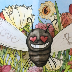 3D Pop up Card - I Love You Bug - Etsy