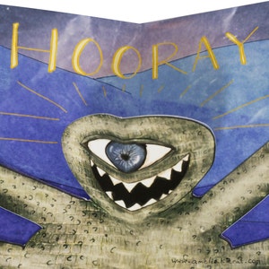 3D Pop up Card - Alien Hooray! - Etsy