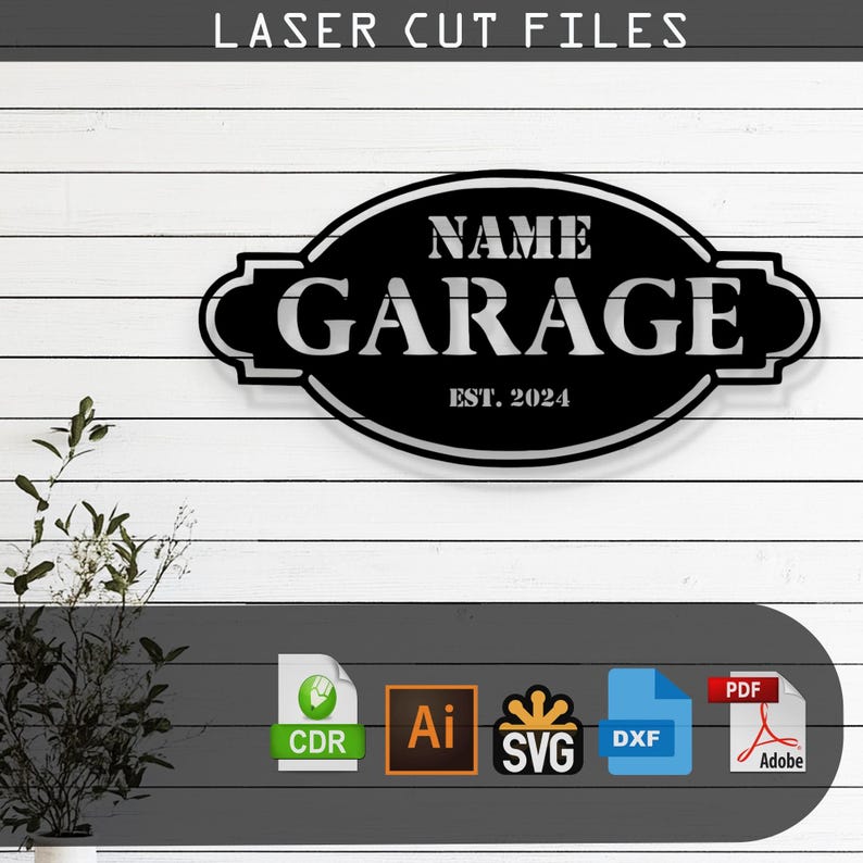 Customizable Garage Laser Cut Vector Files - SVG, DXF, Glowforge ...