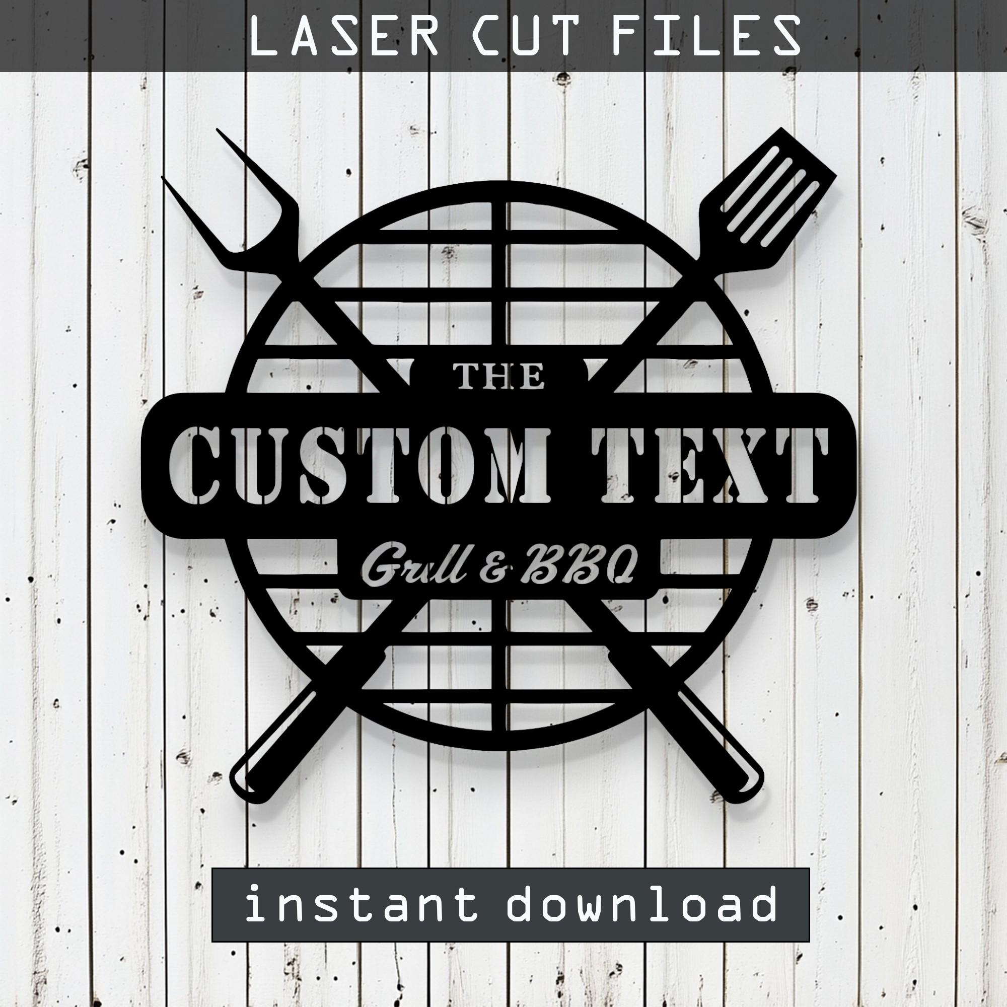 Customizable BBQ Silhouette Laser Cut Vector – SVG, DXF, Ai, Pdf Files ...