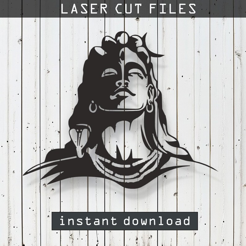 Lord Shiva Laser Cut Vector Files - SVG, DXF, Glowforge, Cricut, CNC ...