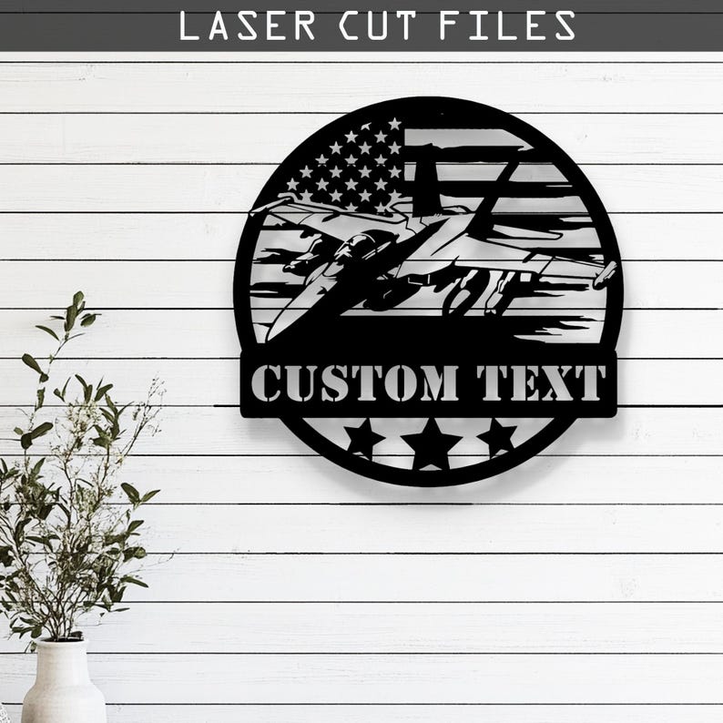 Customizable Us Fighter Jet Laser Cut Vector Files - SVG, DXF ...