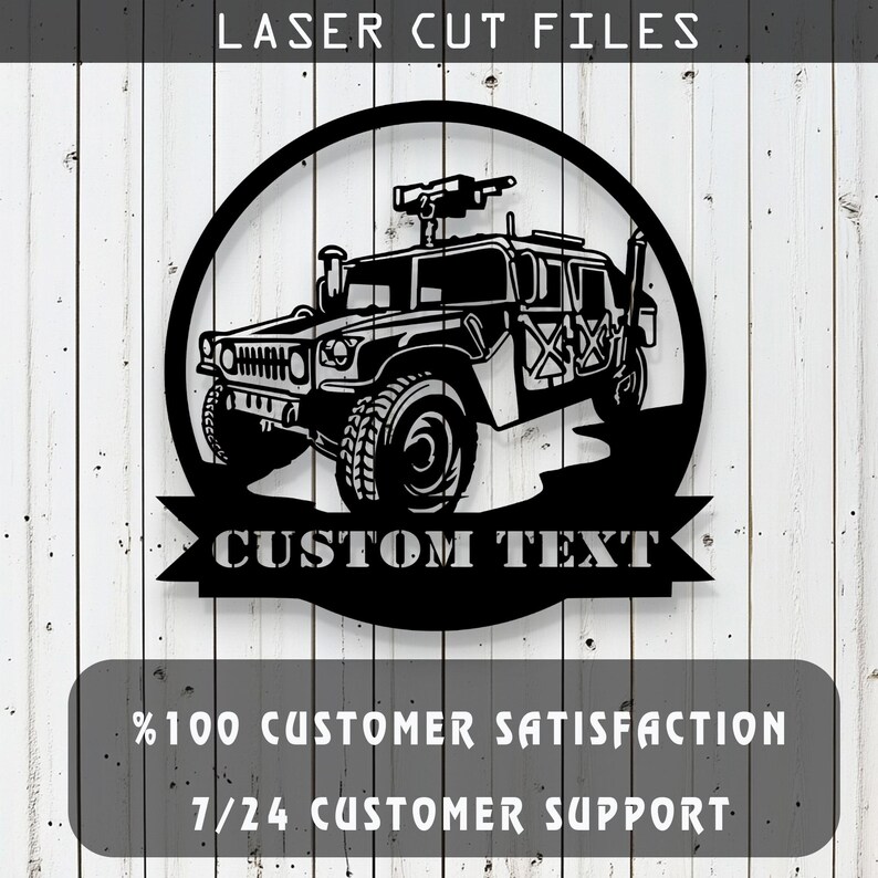 Customizable Humvee Silhouette – Laser Cut File for Glowforge, Cricut ...