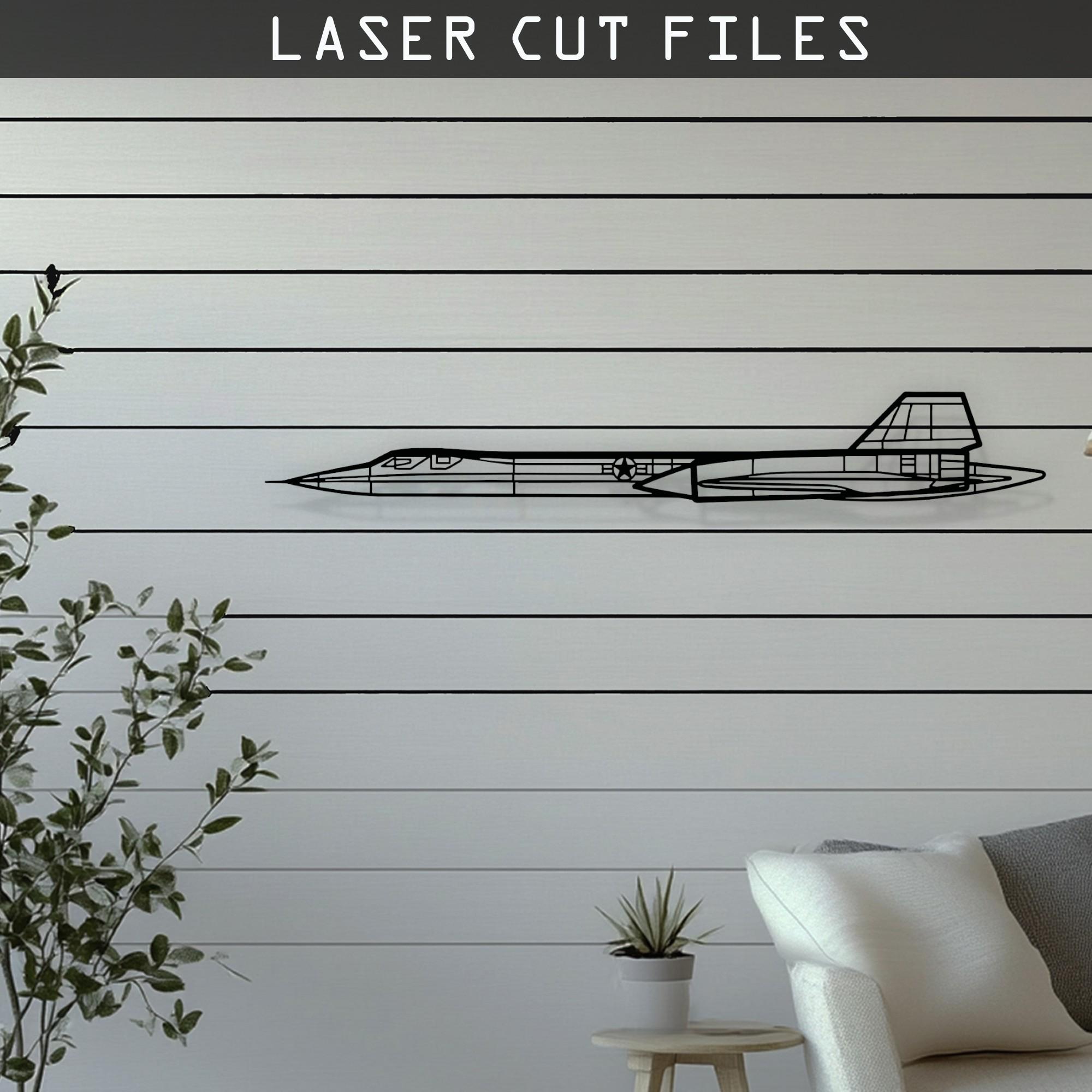 SR-71 Blackbird Airplane Silhouette Laser Cut Vector Design – SVG, DXF ...