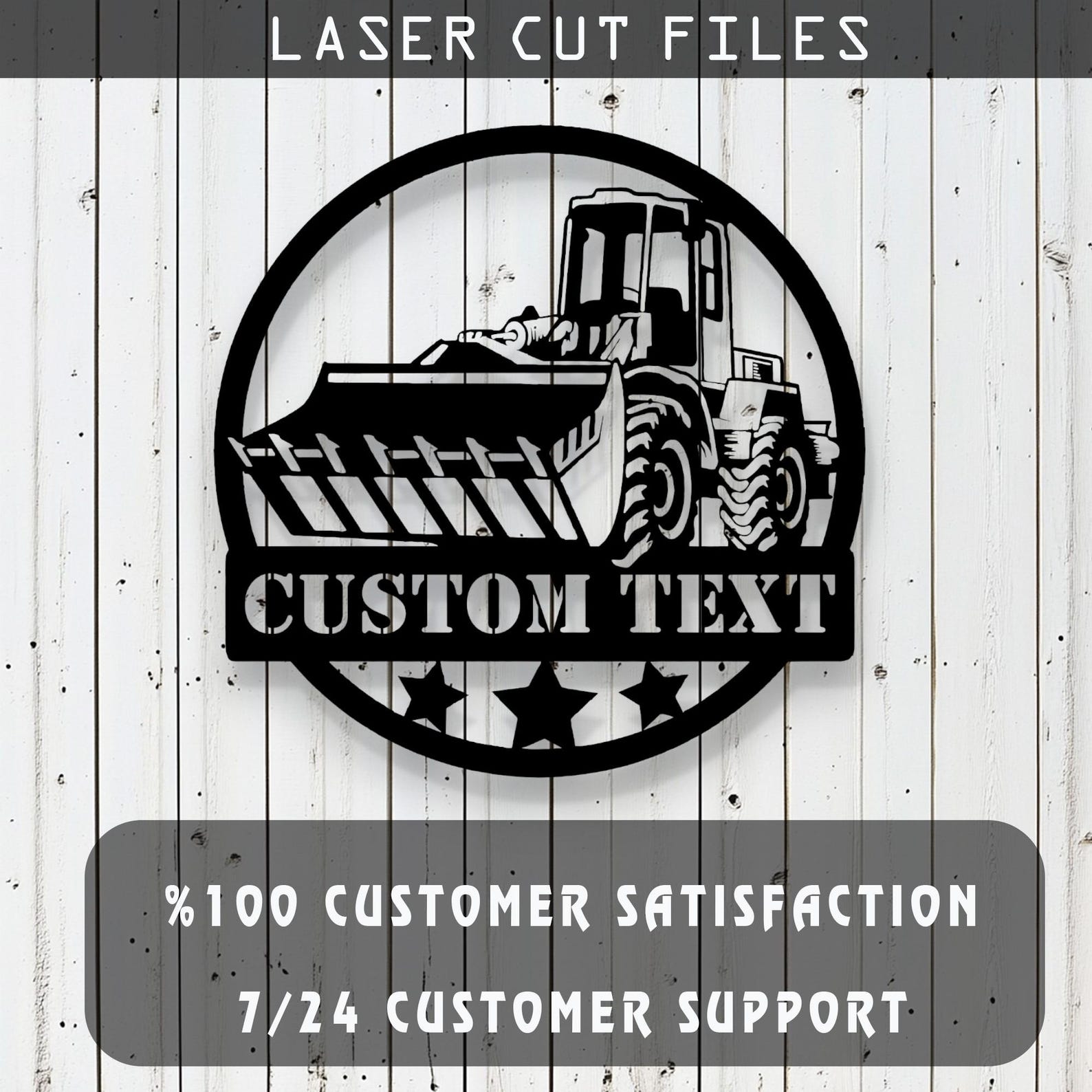 Customizable Backhoe Truck SVG Laser Cut File – Glowforge, Cricut, Cnc ...