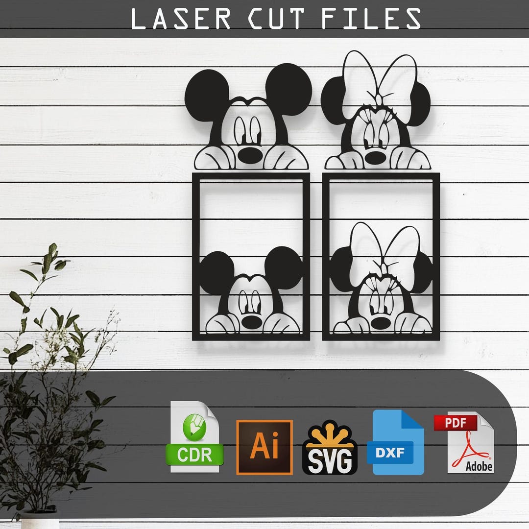 Mause Laser Cut SVG/DXF File | Metal Art Wall Art, Engraving Decal ...