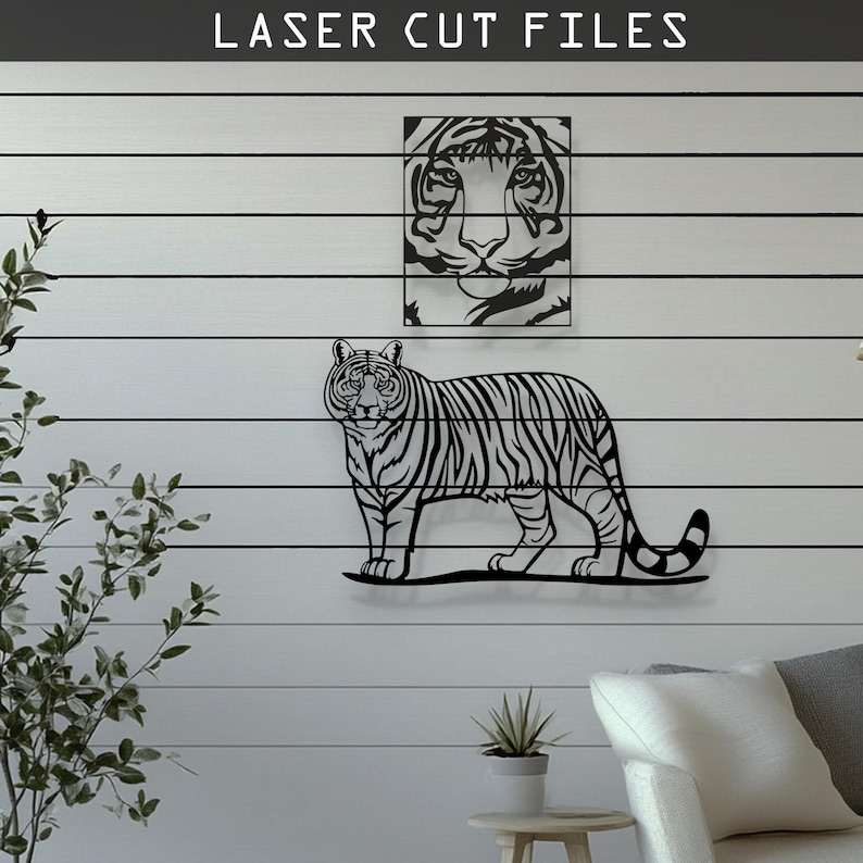 Bengal Tiger Laser Cut Vector Design – SVG, DXF, Ai, Pdf Files for ...