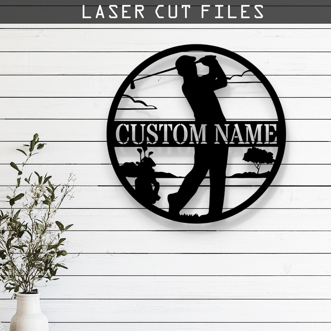 Customizable Golf Laser Cut Vector Files - SVG, DXF, Glowforge, Cricut ...