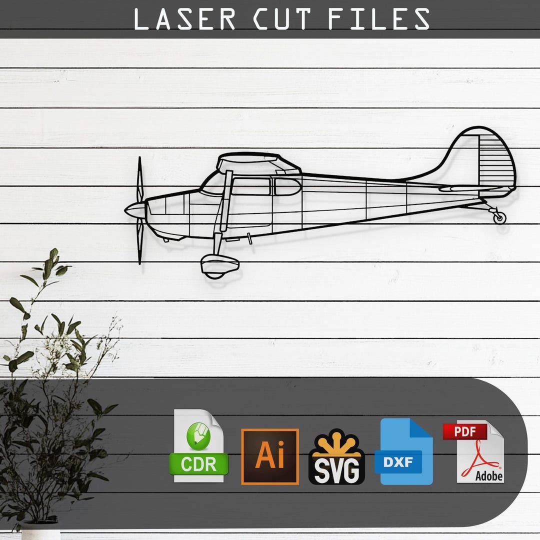 170B Airplane Silhouette Laser Cut Vector – SVG, DXF, Ai, Pdf Files for ...