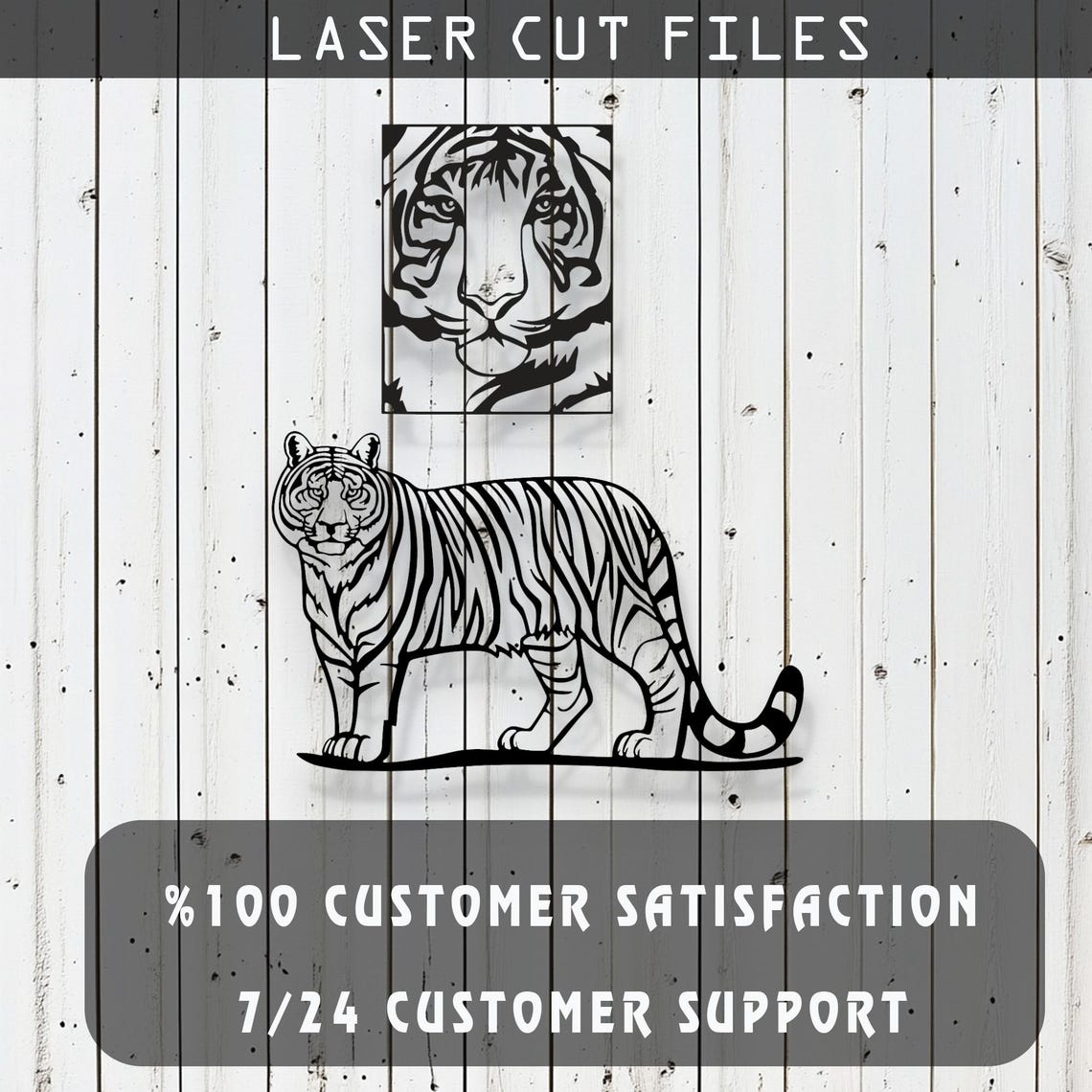 Bengal Tiger Laser Cut Vector Design – SVG, DXF, Ai, Pdf Files for ...