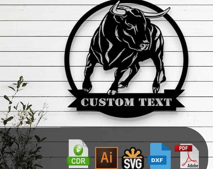 Charging Bull Engraving PNG | Powerful Rustic Animal Artwork for CNC ...