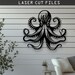 Decorative Octopus Laser Cut Vector Design – SVG, DXF, Ai, Pdf Files ...