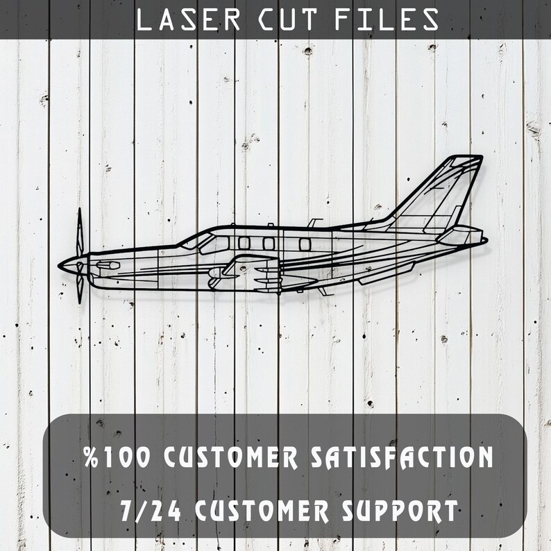 TBM 850 Airplane Silhouette Laser Cut Vector – SVG, DXF, Ai, Pdf Files ...