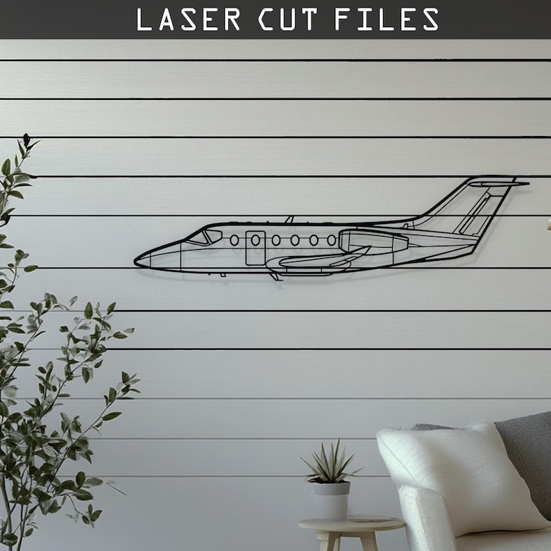 Hawker 400 Airplane Silhouette Laser Cut Vector – SVG, DXF, Ai, Pdf ...