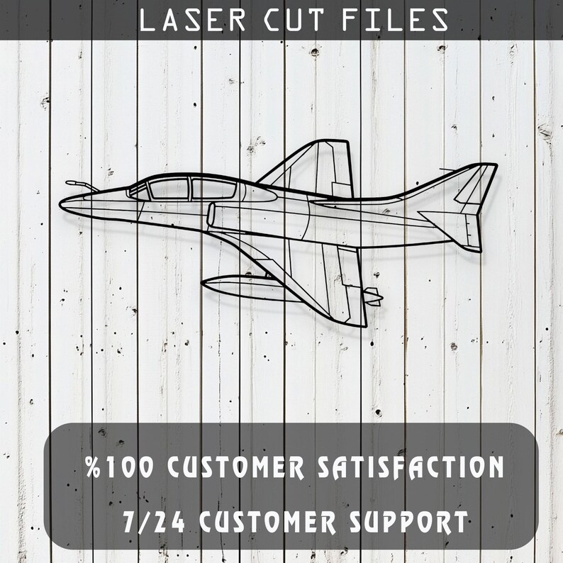 TA-4J Skyhawk Airplane Silhouette Laser Cut Vector Design – SVG, DXF ...