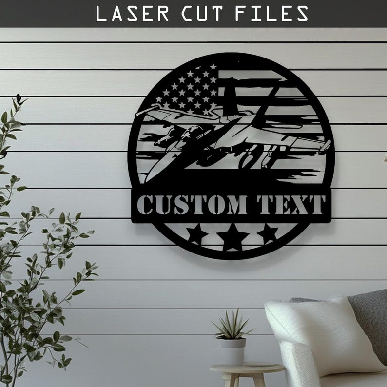 Customizable Us Fighter Jet Laser Cut Vector Files - SVG, DXF ...