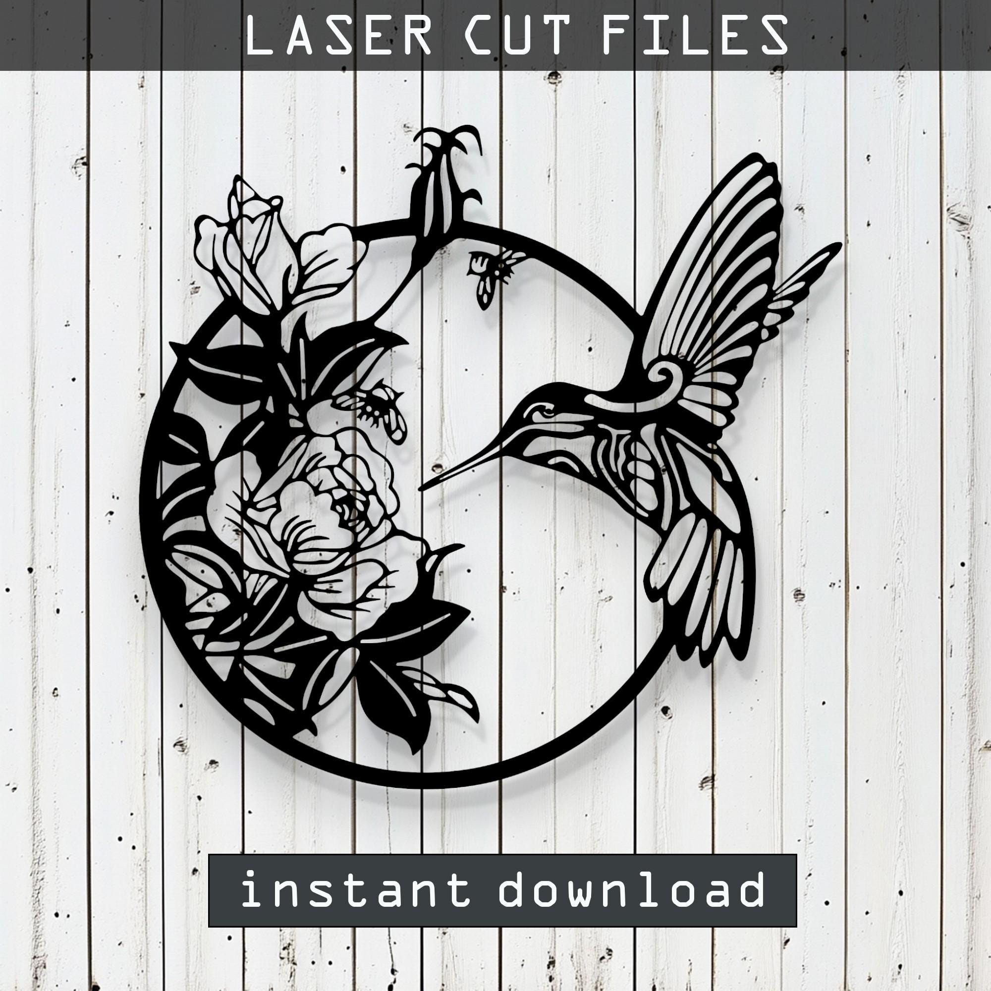 Hummingbird Laser Cut SVG/DXF File | Metal Art Wall Art, Engraving ...