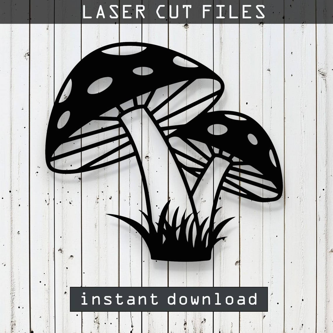Decorative Mushroom Laser Cut Vector Design – SVG, DXF, Ai, Pdf Files ...