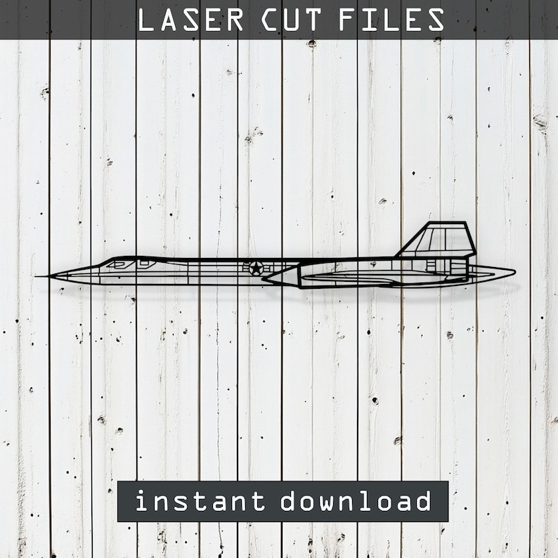 SR-71 Blackbird Airplane Silhouette Laser Cut Vector Design – SVG, DXF ...