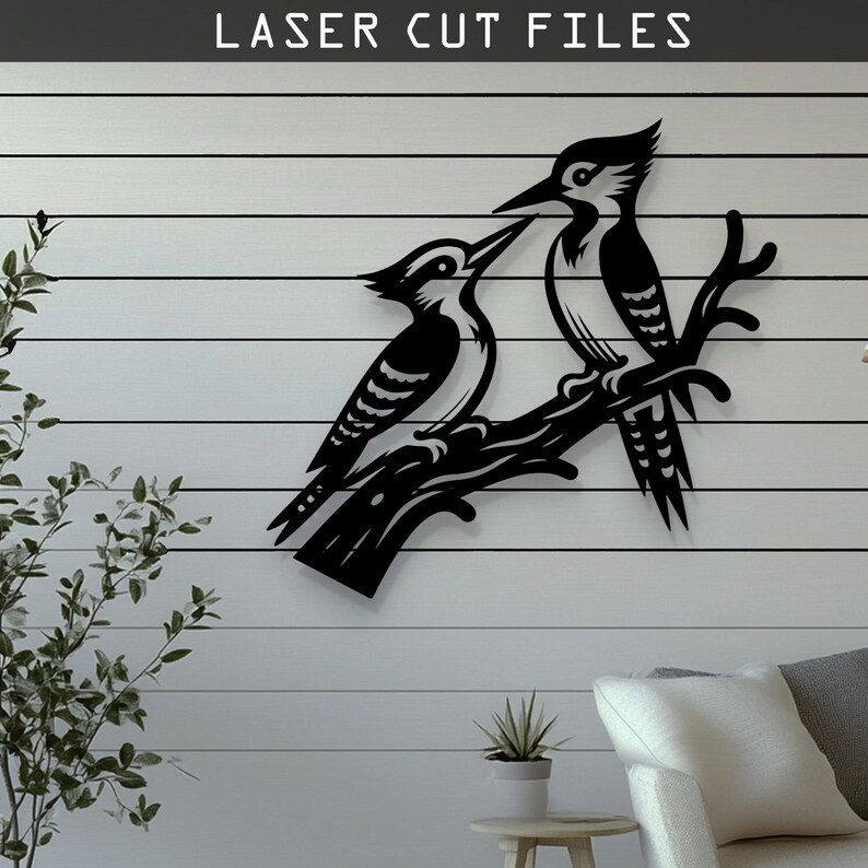 Woodpecker Bird Laser Cut Vector Design – SVG, DXF, Ai, Pdf Files for ...
