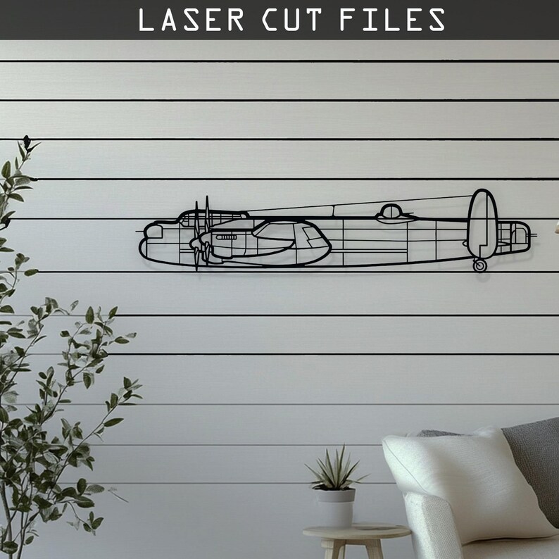 Avro Lancaster Airplane Silhouette Laser Cut Vector – SVG, DXF, Ai, Pdf ...