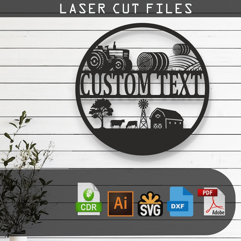 Farm Name Sign Dxf - Etsy