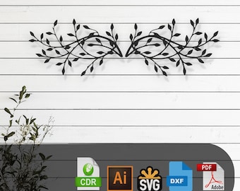 Decorative Tree Branch Laser Cut Vector Design – SVG, DXF, Ai, Pdf ...