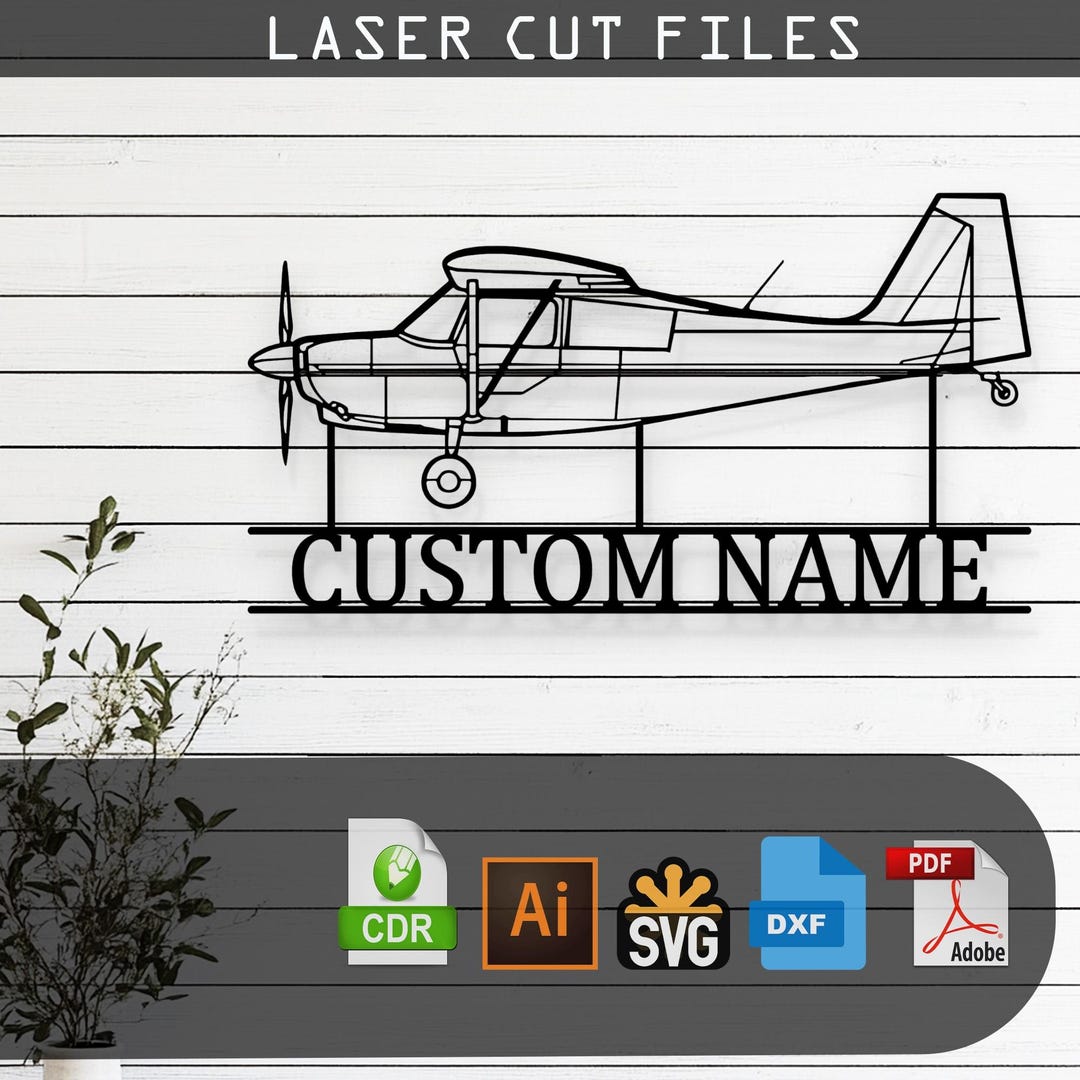 Custom Citabria Explorer Airplane Silhouette - Svg Dxf AI Pdf CDR EPS ...