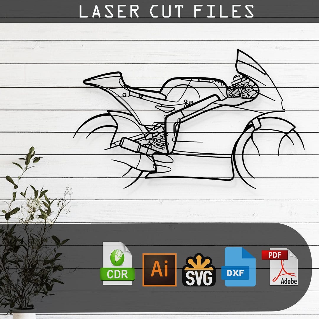 2022 Moto2 Prototype Race Bike - Svg Dxfal PDF CDR EPS - Laser Cut ...