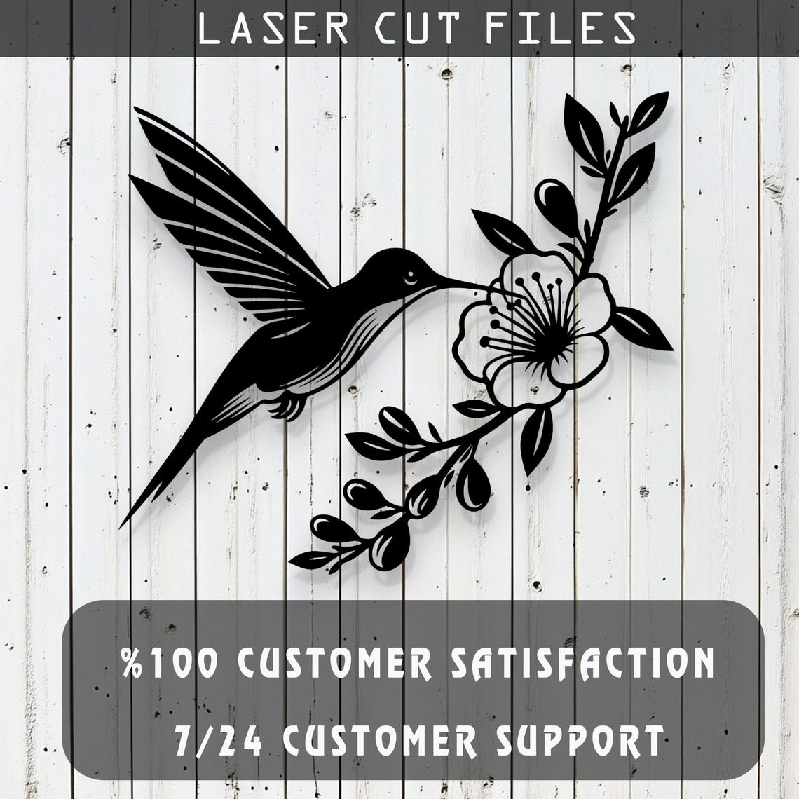 Decorative Hummingbird Laser Cut Vector Design– SVG, DXF, Ai, Pdf Files ...