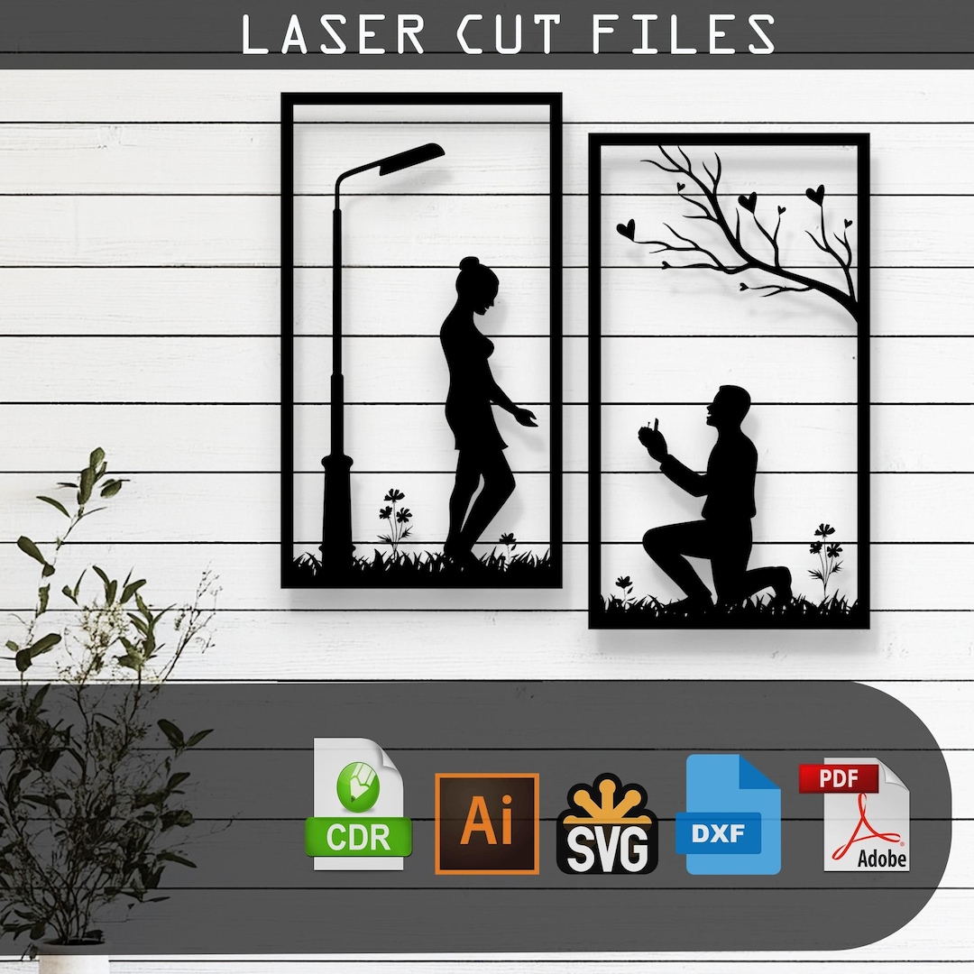 Silueta de propuesta decorativa cortada a láser, archivos vectoriales ...
