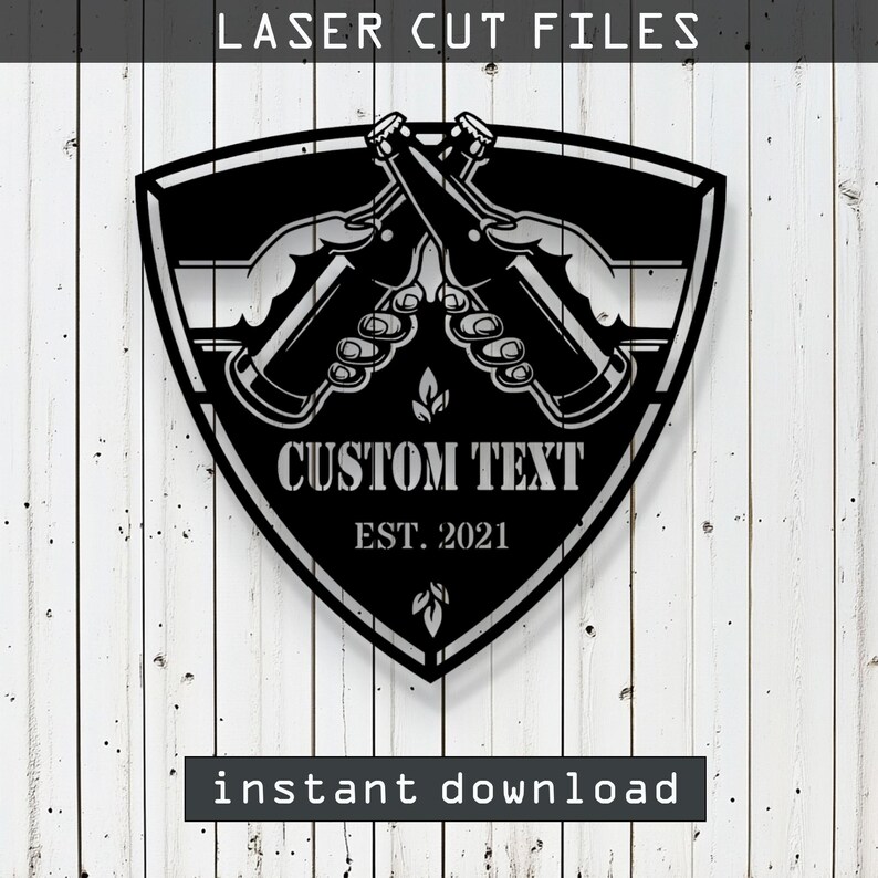 Customizable Bar Sign Laser Cut Vector Files - SVG, DXF, Glowforge ...