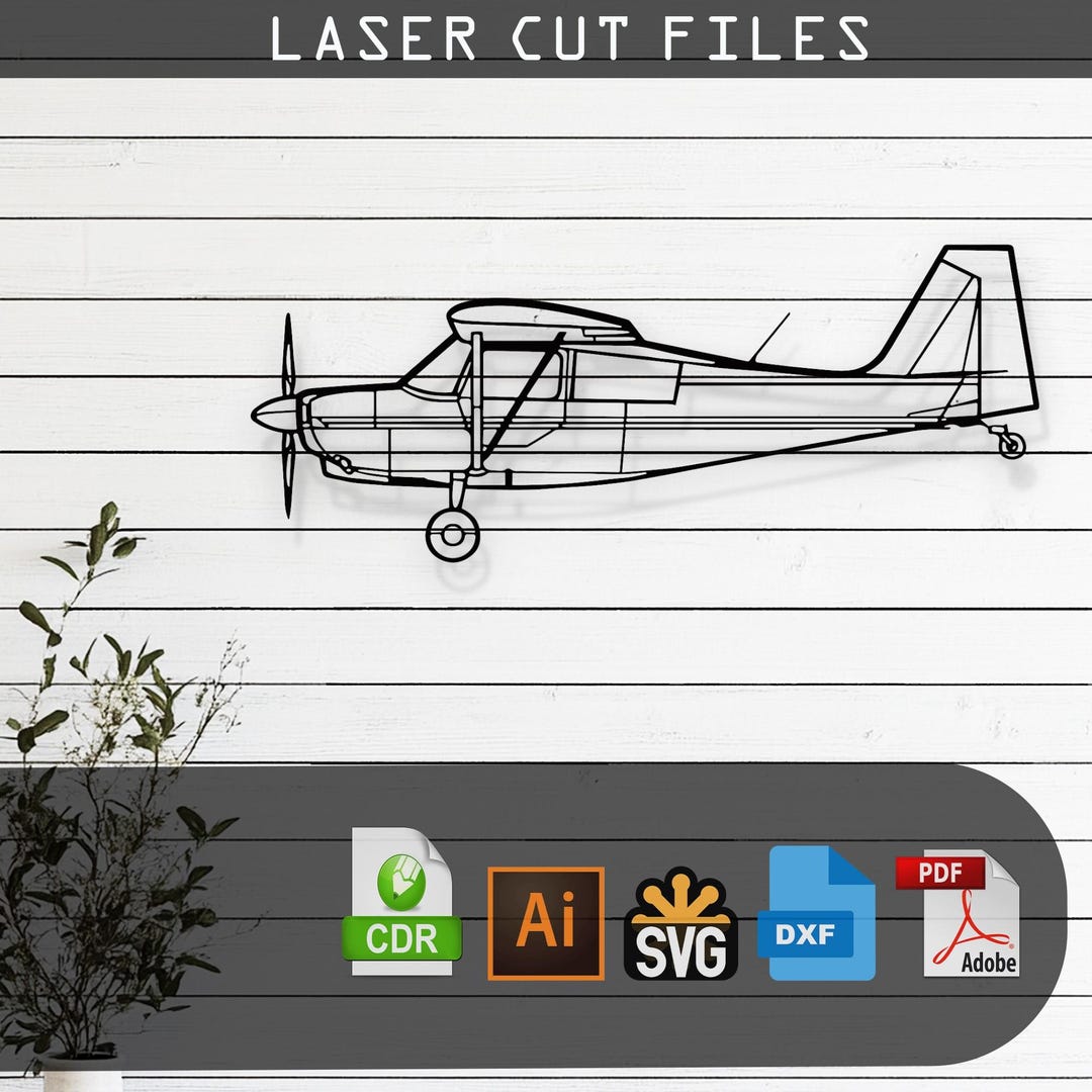 Citabria Explorer Airplane Silhouette Laser Cut Vector Design – SVG ...