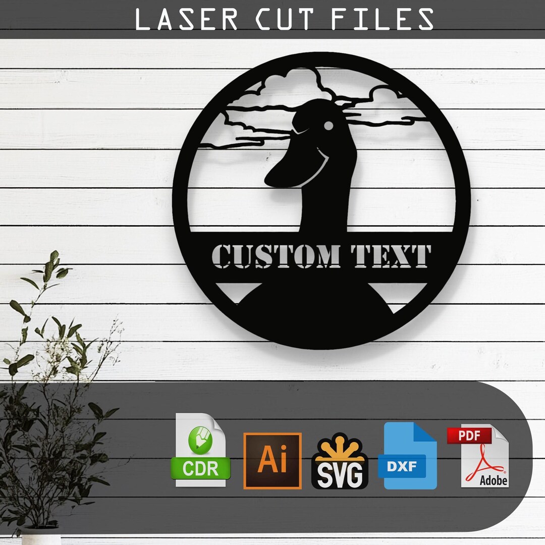 Customizable Duck SVG Laser Cut File – Glowforge, Cricut, Cnc, DIY ...