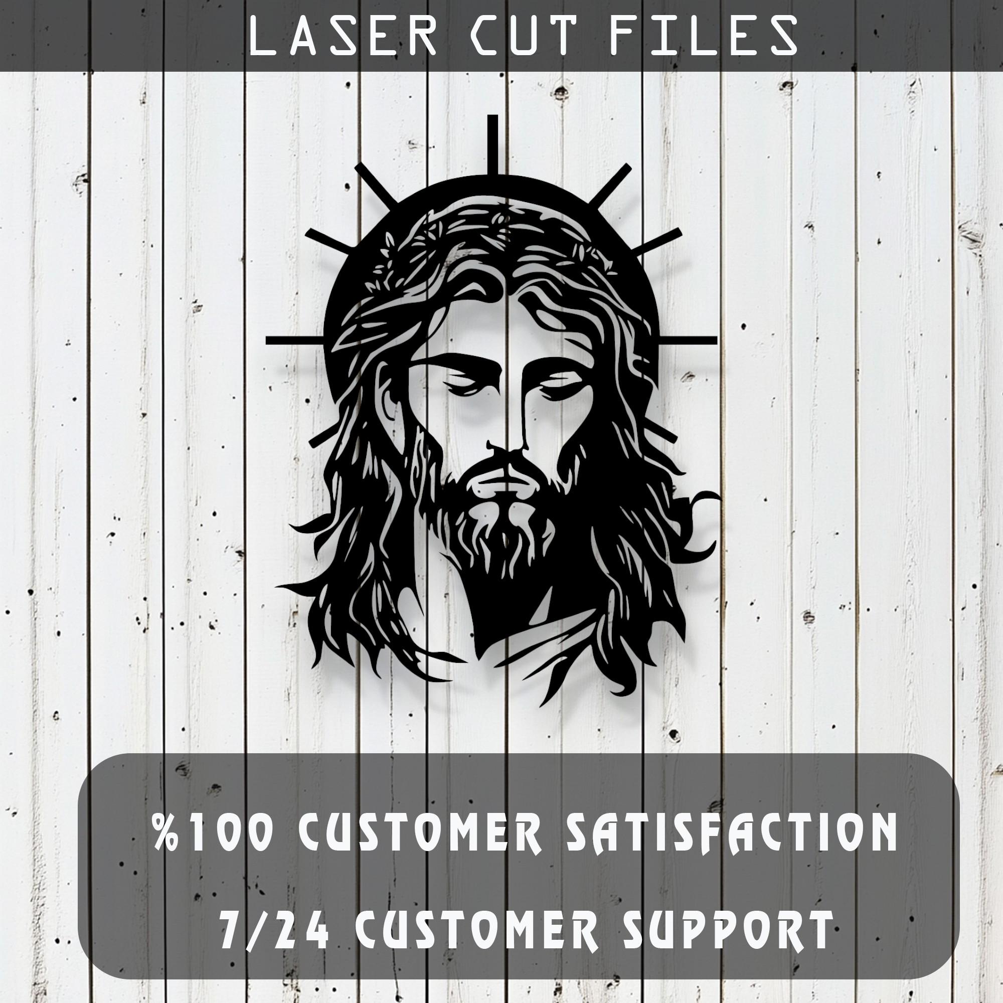 Decorative Jesus Laser Cut Vector Design – SVG, DXF, Ai, Pdf Files ...