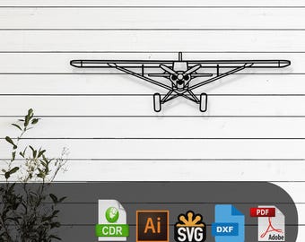 Super Cub Flugzeug Silhouette Laser geschnitten Vektor-Design SVG, DXF ...