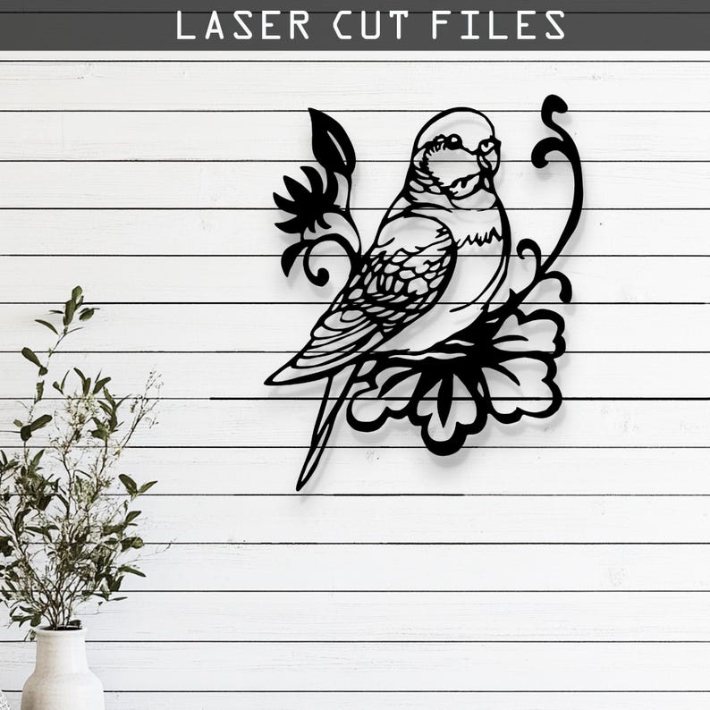 Parakeet Laser Cut Vector Design – SVG, DXF, Ai, Pdf Files for ...